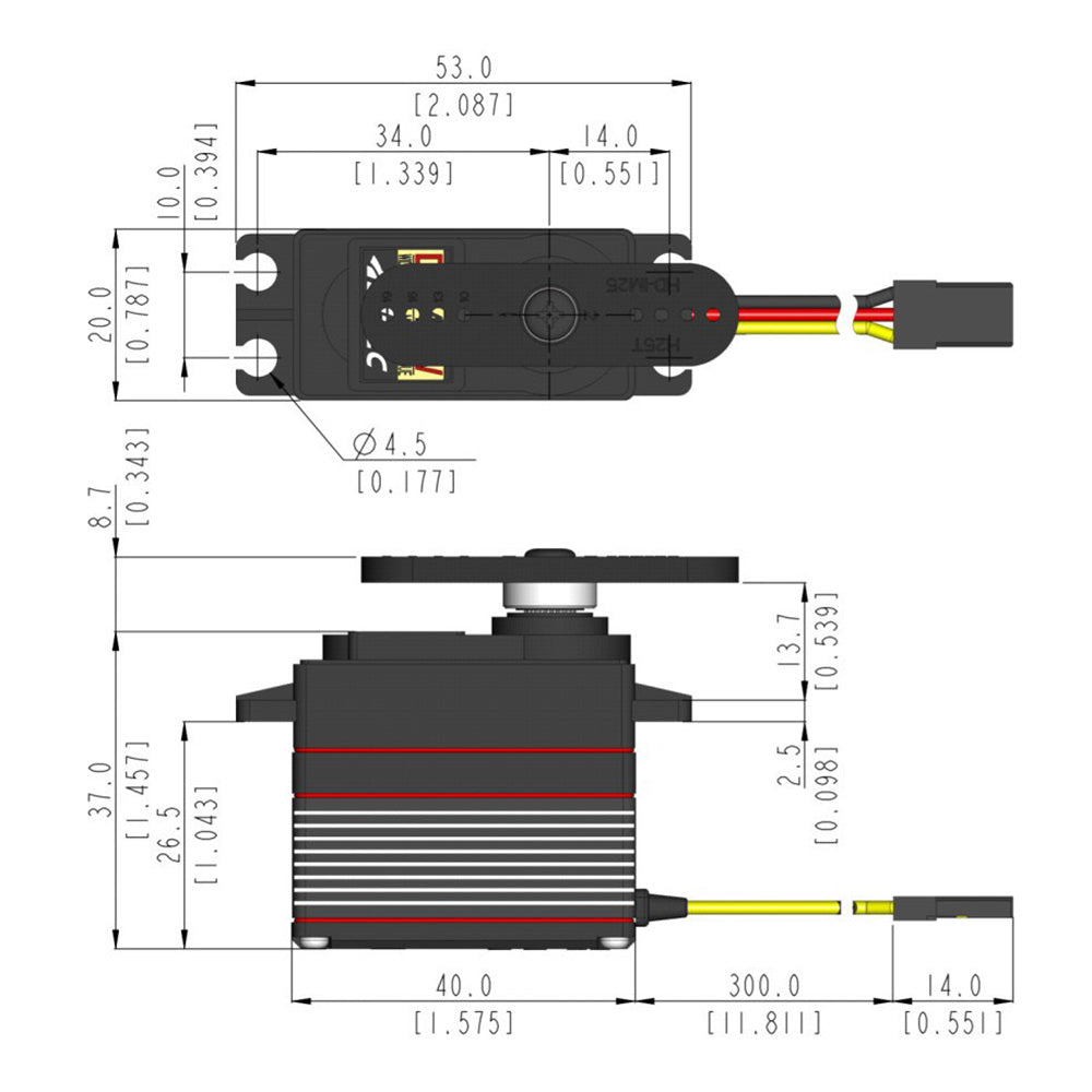 Hitec D954SW Wide Voltage Steel Gear 25T Digital Coreless Servo – RC ...